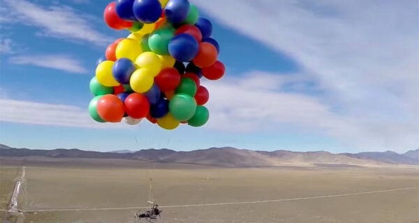 Real Life Up Balloon Launch via Rockstar