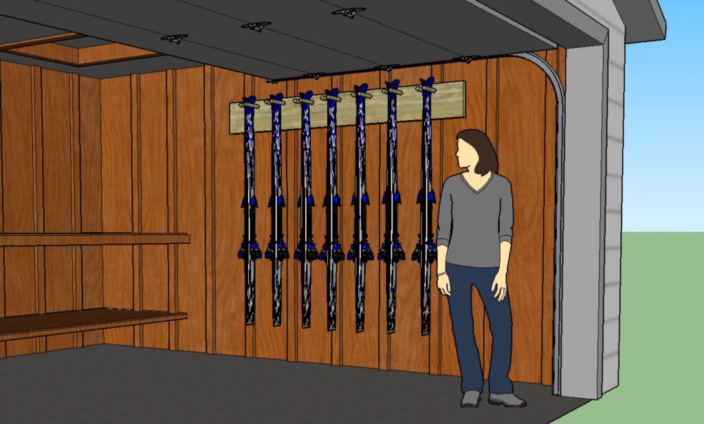 Build A Super Cheap 10 Dollar Hanging Ski Rack